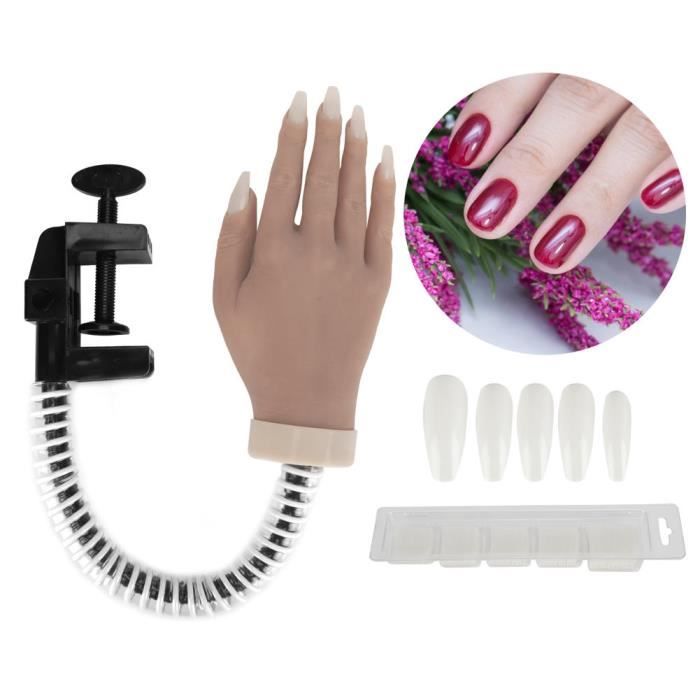 JARVISEN® fausse main en silicone pliable Art des ongles pratique main ...