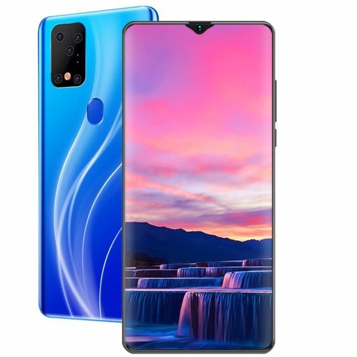 6,7”,smartphone， grand écran goutte d'eau, déverrouillage des ...