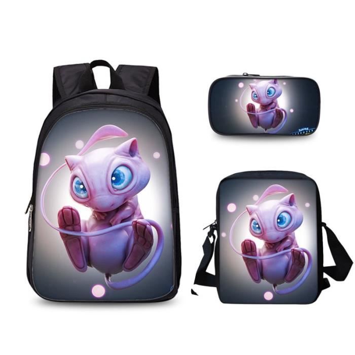 Lot de 3 Sac a dos ecole Cartable college PIKACHU Sac dos Cartable ...