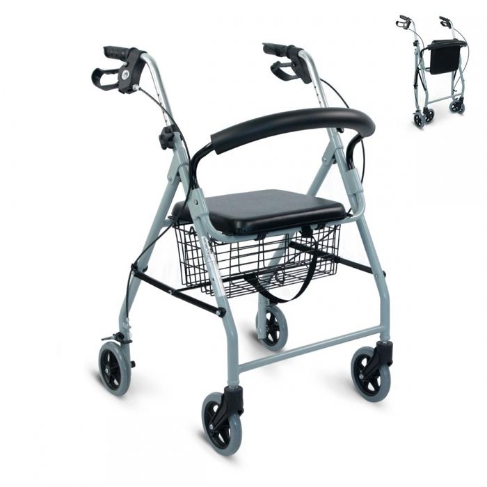 Déambulateur Pliable Mobiclinic Rollator Hauteur réglable Freins à main ...