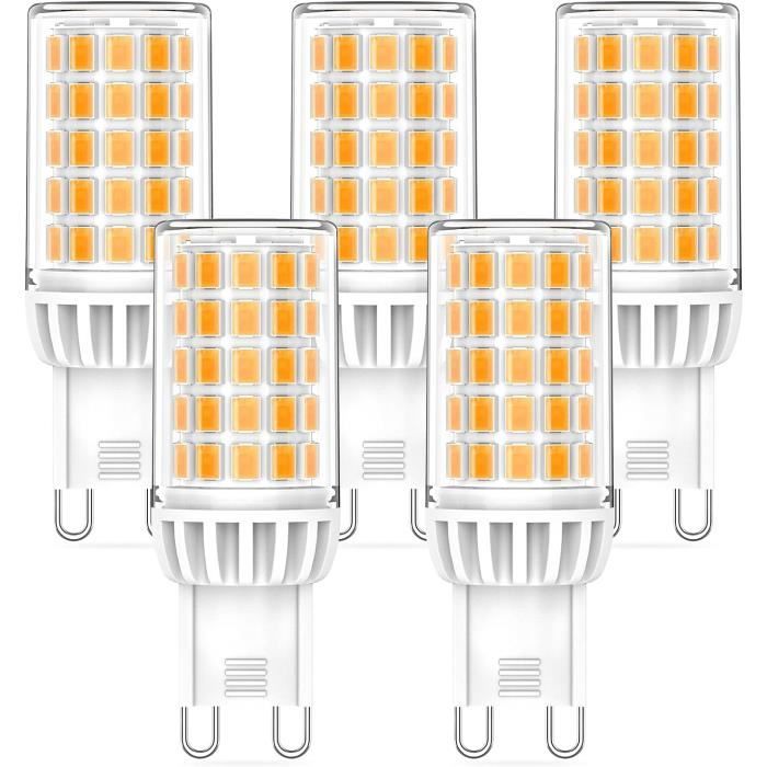 Lot De 5 Ampoules Led G9 5W Blanc Chaud 2700K Led G9 5 W Équivalent À Une Ampoule Halogène G9 40 ...
