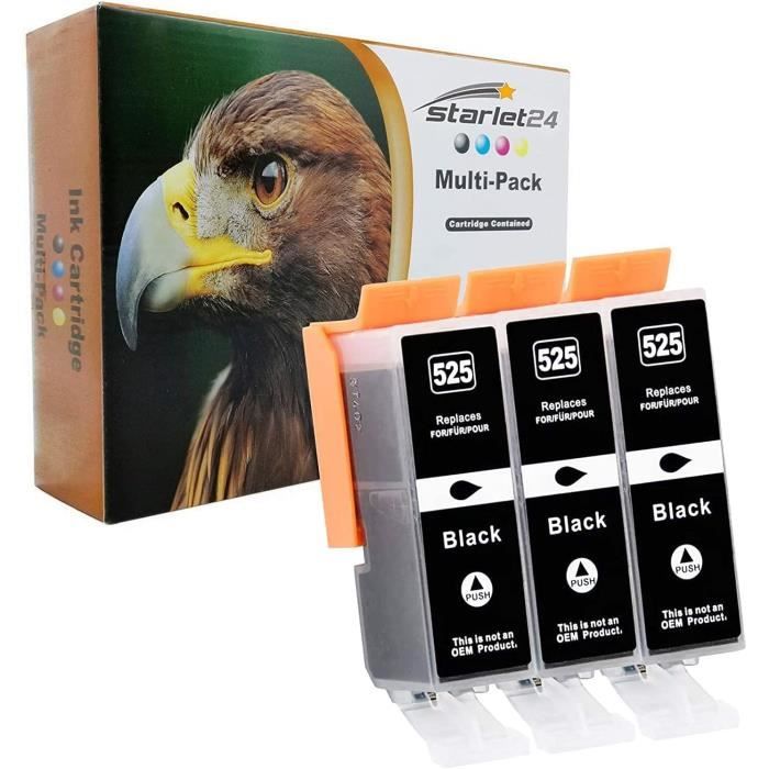 3X Cartouches D'Encre Noire Compatibles Pour Canon Pixma Ip-4800 Ip ...