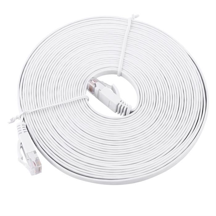 DUO Câble plat LAN de réseau Ethernet RJ45 CAT6 Câbles de routeur de ...