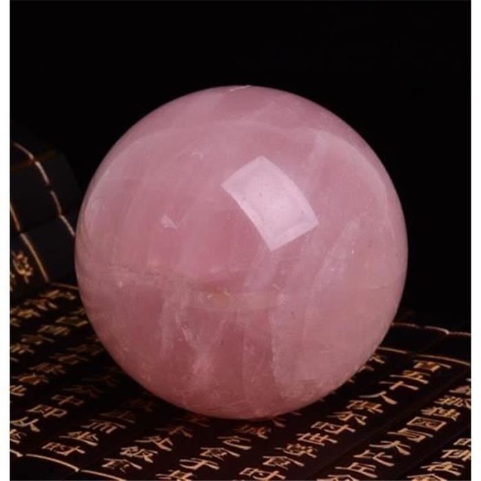 Boule de cristal rose GALET - YWEI - 55mm - Quartz naturel de haute ...