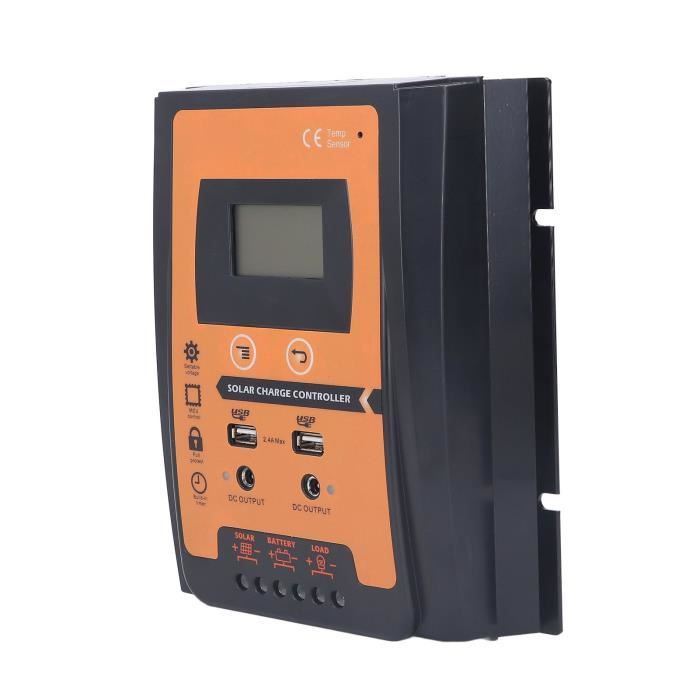 JUZ - Contrôleur de charge solaire PowMr LCD contrôleur de décharge de charge solaire régulateur ...