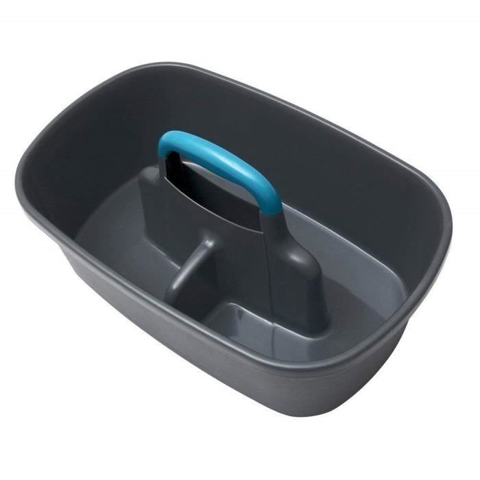JVL Caddie de rangement 3 compartiments – panier de nettoyage bleu ...