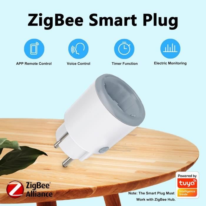 Zigbee Prise Connectée Alexa, Prises Connectée 16A Avec Mesure Actuelle ...