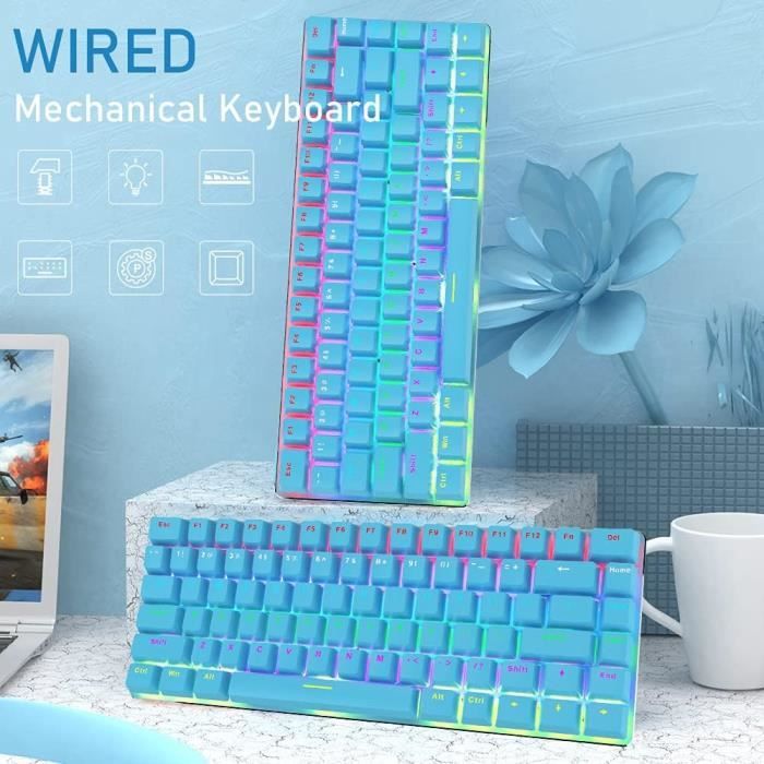 Nornward Clavier Mécanique Rétroéclairé Avec Led Arc-En-Ciel, Ak33 ...
