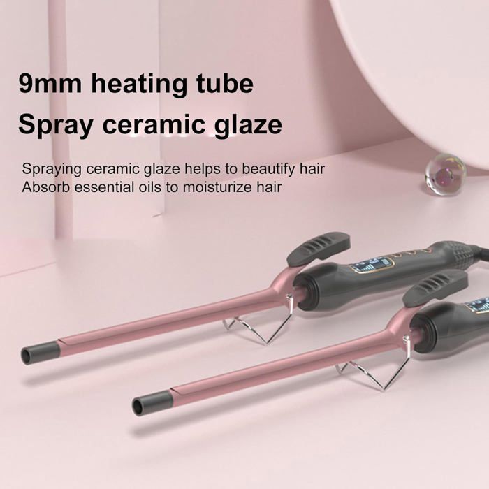 9Mm Hair Curler Small Curling Iron Curling Tongs 80 230 Adjustable Temperature Lcd Display For Short Long Hair Fer A Boucler Pou Cdiscount Electromenager