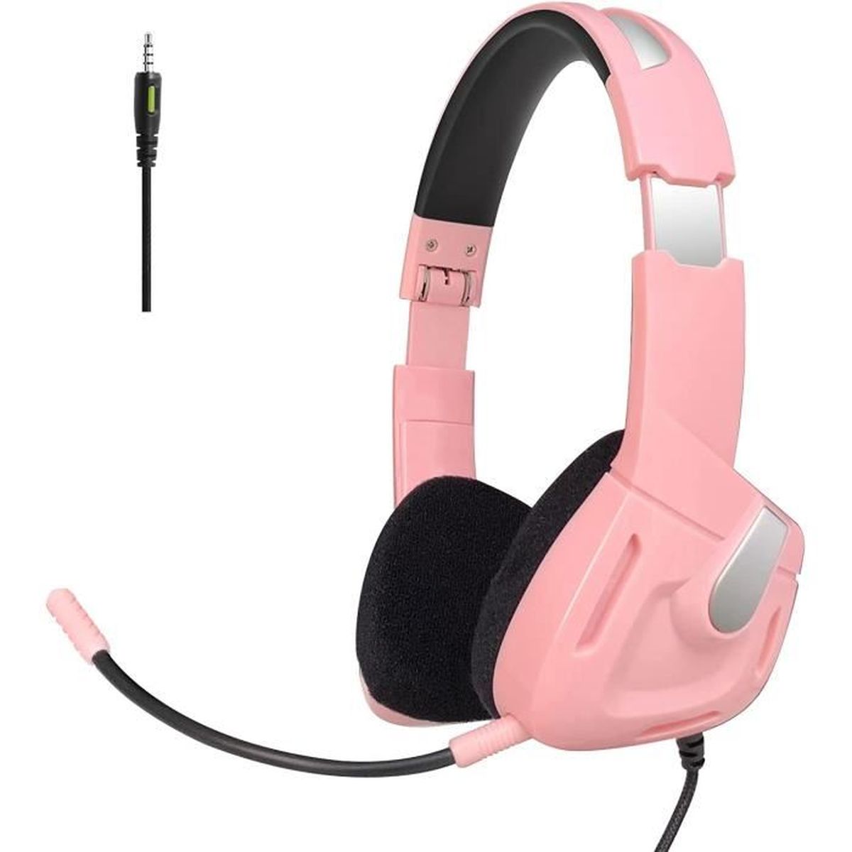Casque PS4 avec Microphone et câble pour PC Gamer Girl Kids Casque de ...