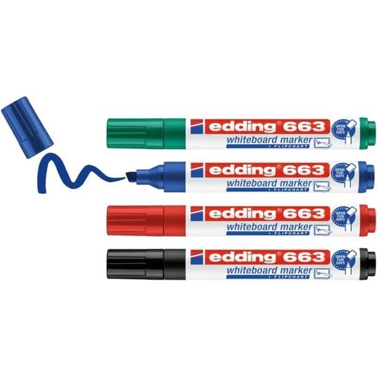 663 Marqueur pour tableaux blancs - multi-couleur - étui de 4 stylos ...