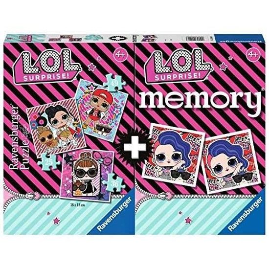 Jeu de société - RAVENSBURGER - LOL Multipack - 48 cartes Memory - 3 ...