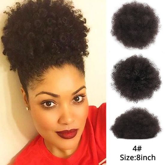 Chignon,4 L--Leeons Postiche chignon afro pour femmes noires, postiche ...