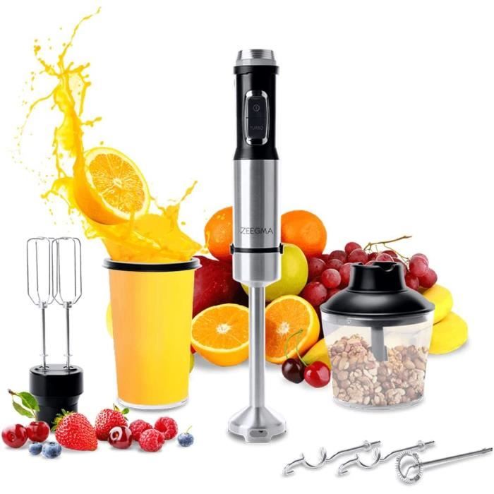 ZEEGMA Mixeur plongeant multifonction 5en1 d'une puissance de 1500W ...