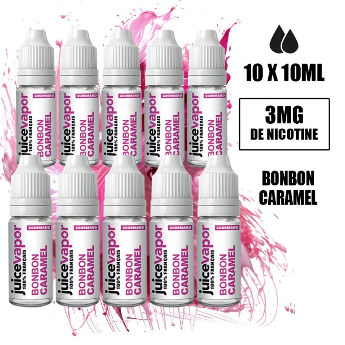 ELIQUIDE JUICE VAPOR 100ML - BONBON CARAMEL - EN 3MG NICOTINE ...