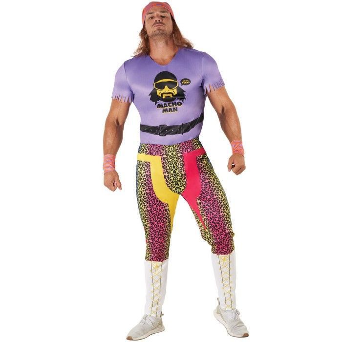 Morph Costumes Déguisement Macho Man Adulte, Costume Catcheur Homme ...