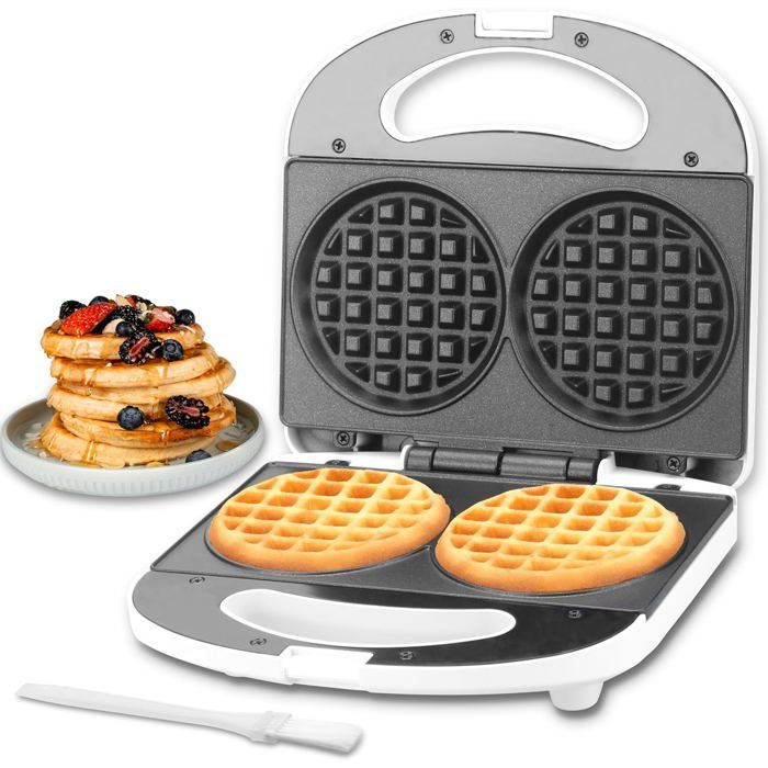 SugarWhisk Mini gaufrier double, Machine à gaufre, Petit gaufrier avec ...