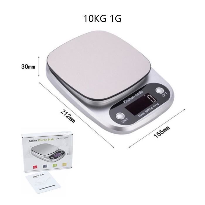Couleur 10kg Balance Électronique Portable LCD Intellente 5kg - 10g 1G ...