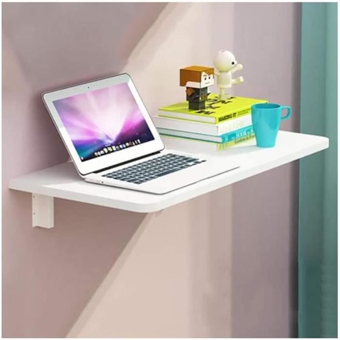 Blanc Table pliante, Table mural en bois, facile à installer, économie ...