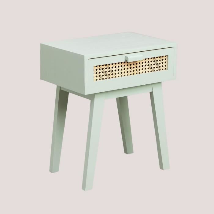 Table de Chevet Design Ralik Colors avec tiroir en Bois Céladon - Ralik ...