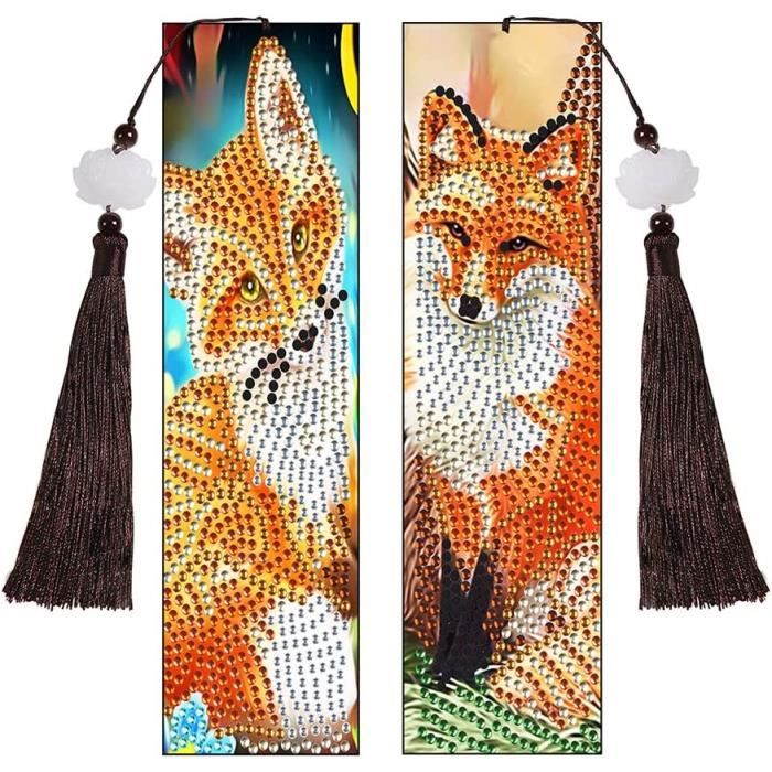 Domybest 2 Pièces Marque-page de Peinture au Diamant Bricolage Diamant Painting Marque Pages en ...