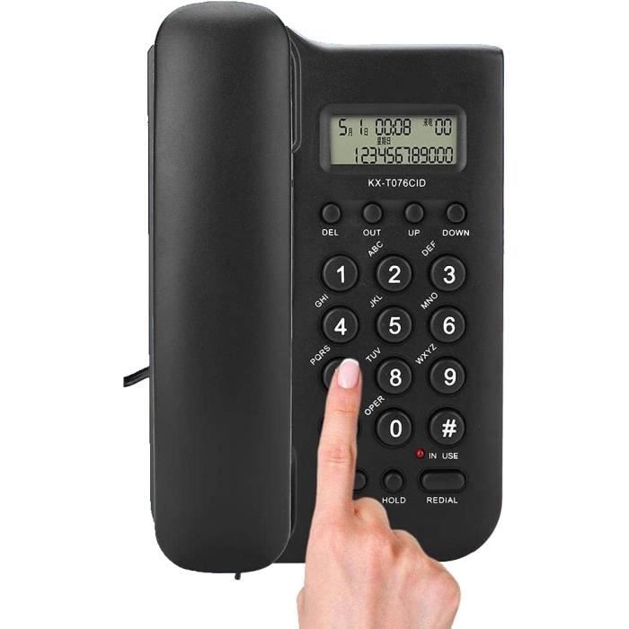 Téléphone Fixe Filaire avec Gros Bouton, système Double FSK-DTMF pour Le Bureau d'hôtel à ...