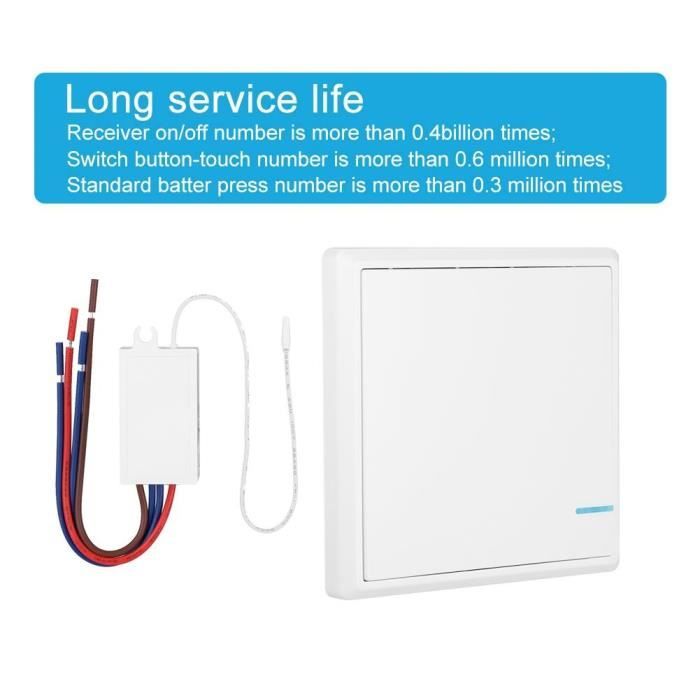 Atyhao commutateur RF 220V sans fil FR interrupteur mural à distance lampes interrupteur de ...