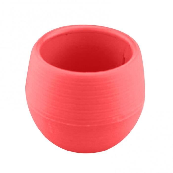 La couleur rouge Pot de plantes en forme d'œuf, trou de Drainage en ...