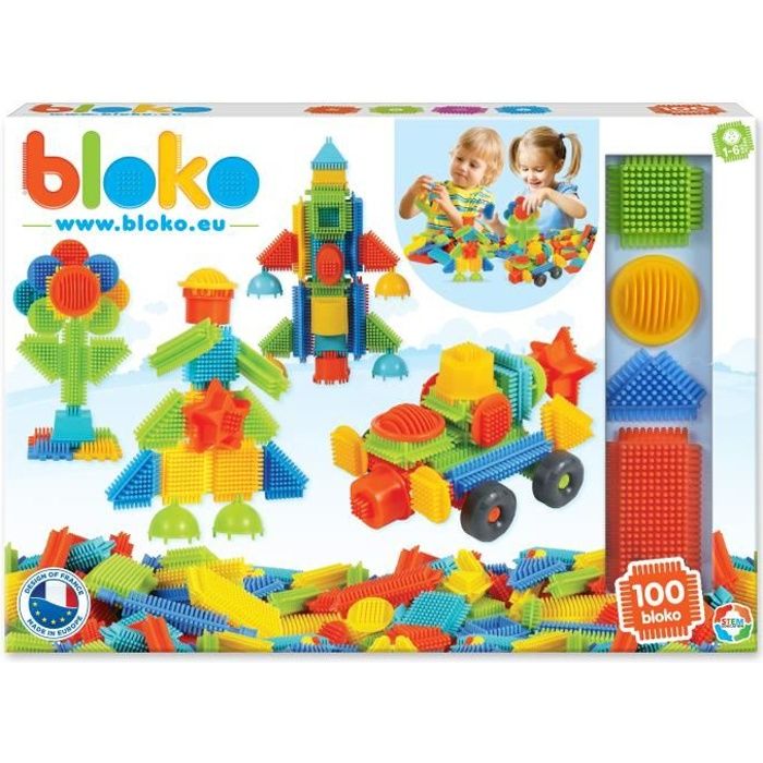Jeu d’assemblage – BLOKO – Coffret de 100 BLOKO – Dès 12 mois ...