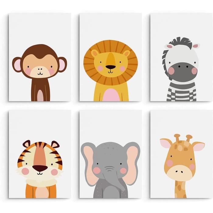 6 Affiche Tableau Enfant Mural Poster Decoration Chambre Deco Fille ...