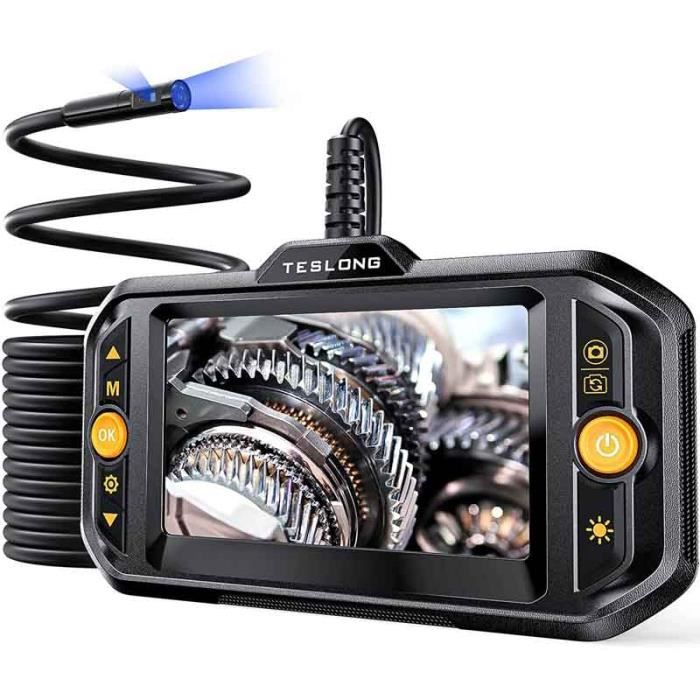 Dual Caméras Endoscope, Écran HD de 4,3 pouces, caméra d'inspection ...