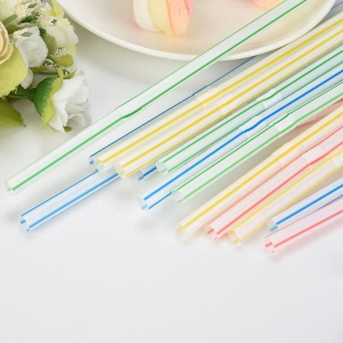 SKY-100pcs coloré séparément thé au lait emballé dans du papier longues ...