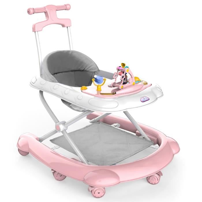 Trotteur-Pousseur bébé ,Trotteur Bébé Pliable Musical 4 en 1 Hauteur et ...