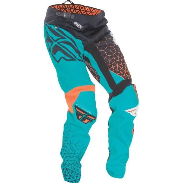 Pantalon vélo Fly Racing Kinetic Trifeca HP - teal/orange - XS ...
