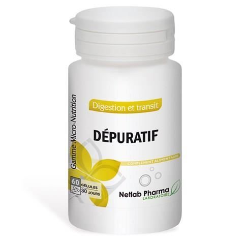 Dépuratif NETLAB PHARMA - Pilulier 60 gélules - Complément alimentaire ...