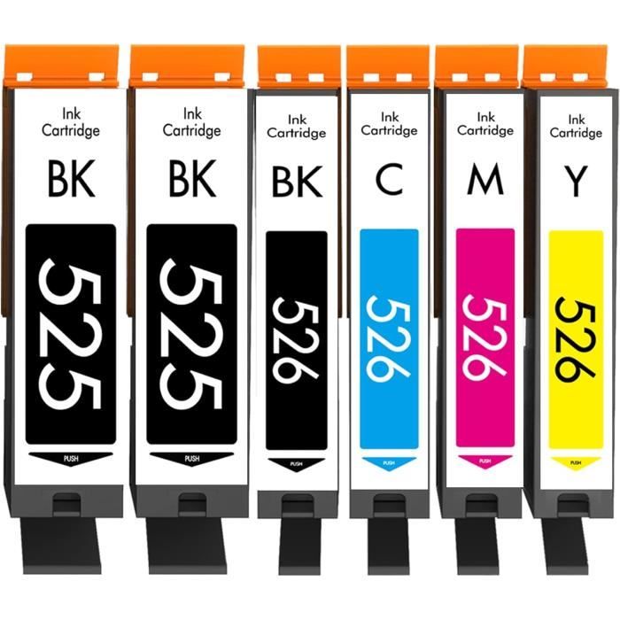 Pgi-525 Cli-526 Cartouches Compatible Avec Canon 525 526 Multipack ...