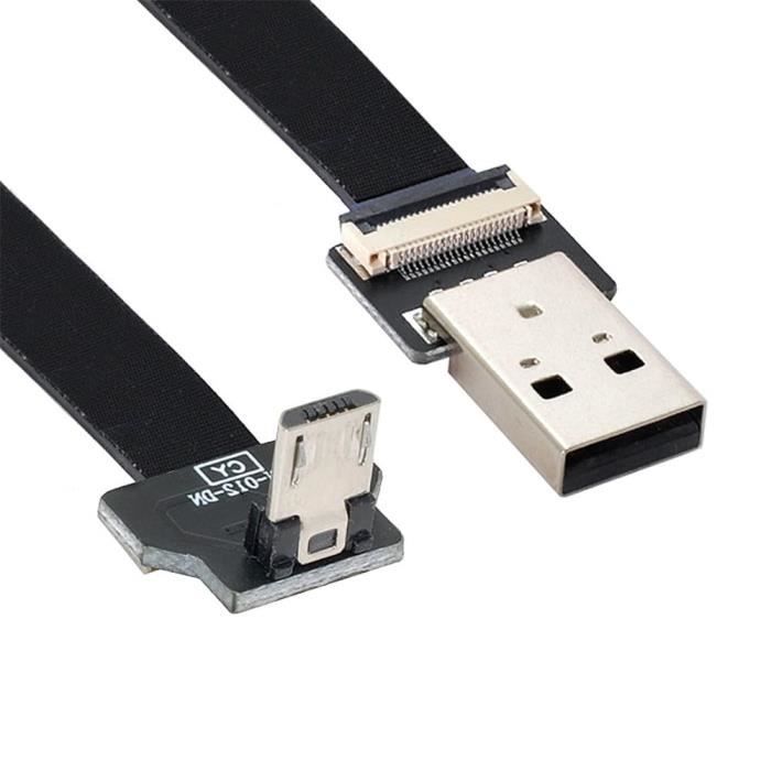 Câble De Données Plat Plat Plat Et Fin Usb 2.0 Type A Mâle Vers Micro ...