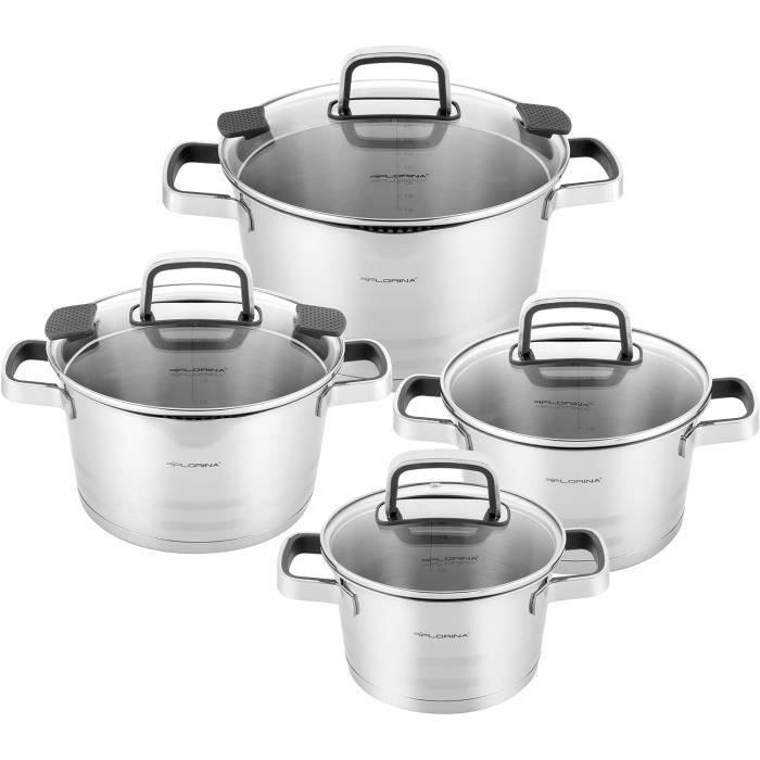 Ensemble De Casseroles Smart I Set De 8 Pièces En Acier Inoxydable I ...