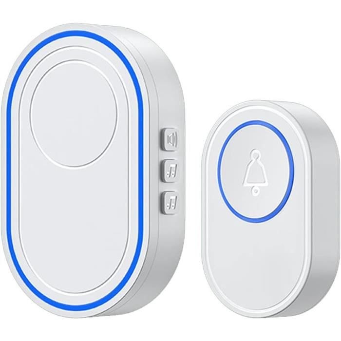 Sonnette De Porte, Sonnette De Porte Sans Fil, Sonnette Enfichable Étanche Ip54 Avec 1 Récepteur ...