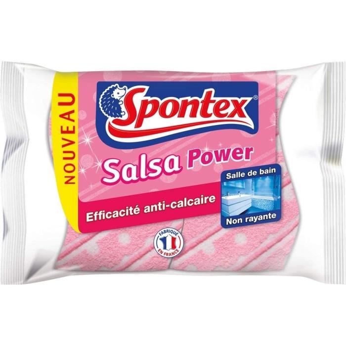 Spontex Salsa Power Salle de Bain Non-Rayantes, 4 pack de 2 Éponges ...