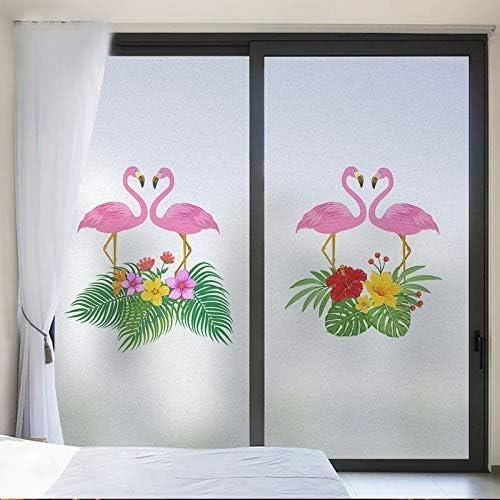 Flamingo Pattern Window Film Privacy Window Clings Non Adhesive Glass ...