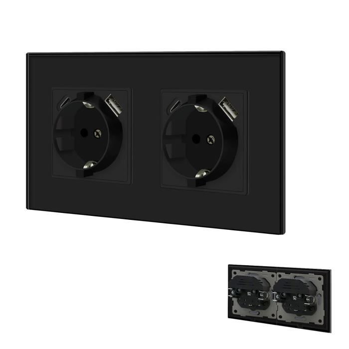 Prise Schuko Avec Usb-Type C 16 A Avec Borne Enfichable - Prise Murale ...
