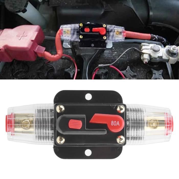 Fusible de réinitialisation du disjoncteur (80A) Porte-fusible 12V DC ...