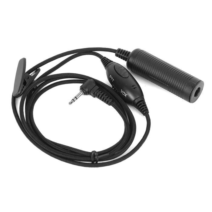 ZJCHAO VOX-PTT Câble Adaptateur de Talkie-walkie, Câble Adaptateur Militaire Vox PTT Jack 2,5 Mm ...