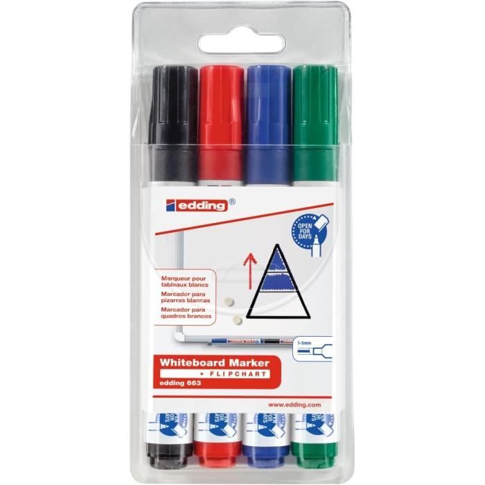 663 Marqueur pour tableaux blancs - multi-couleur - étui de 4 stylos ...