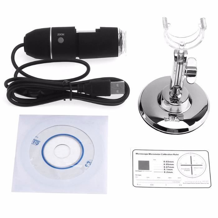 Loupe lectronique d'inspection de microscope numrique 1600X 2MP USB avec support en mtal ...