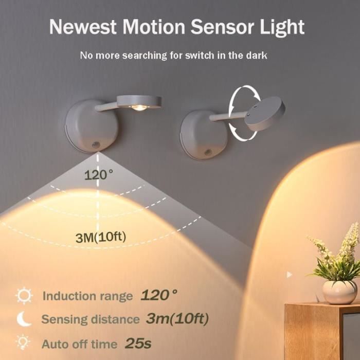 Lampe Détecteur De Mouvement Intérieur Iceko - Lot De 2, Veilleuse ...