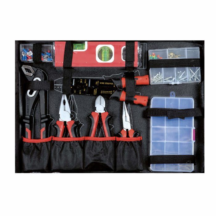Malette trolley d'outillage - RIBIMEX - 356 pièces - Aluminium - Multi ...