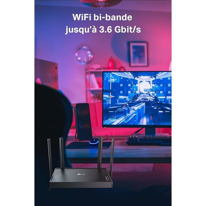 Routeur WiFi 7 BE3600 Double Bande, 2 Ports 2.5G, 4 Antennes, EasyMesh ...