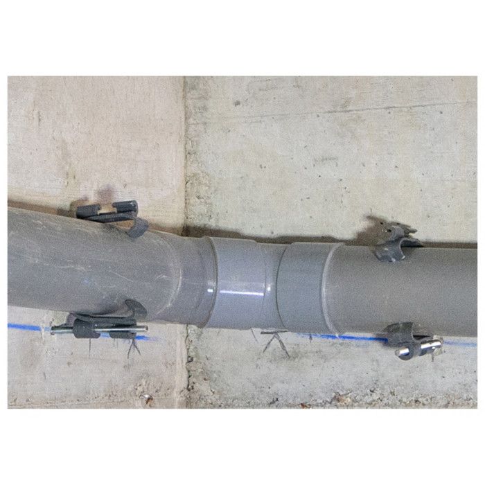 Collier de fixation Ø100 mm pour tuyau d'évacuation sur tige filetée M6 ...